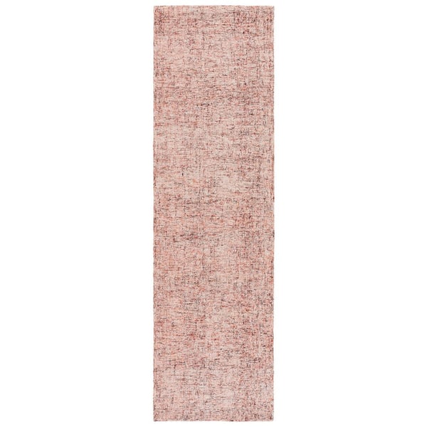 SAFAVIEH Abstract 2 ft. x 8 ft. Rust/Ivory Solid Color Abstract Runner ...