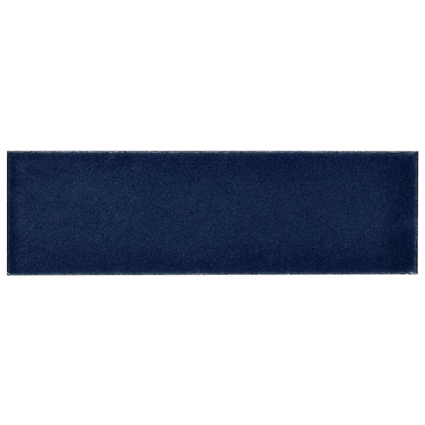 Ivy Hill Tile Vibe Blue Jean 2.36 in. x 0.39 in. Glossy Lava Stone ...