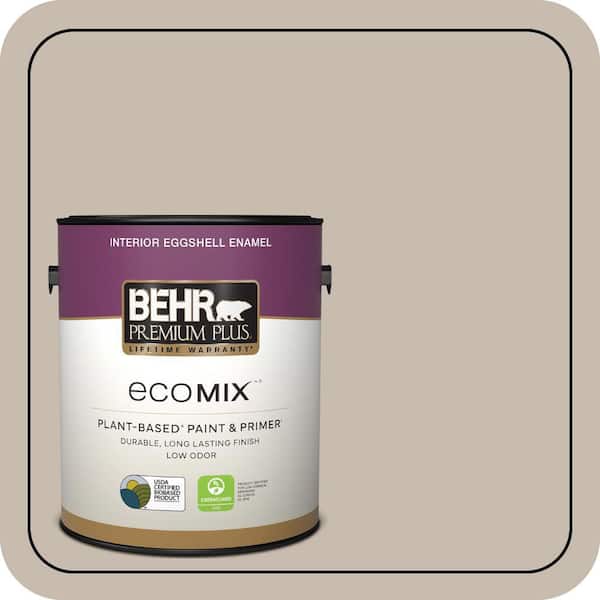 BEHR PREMIUM PLUS 1 gal. #ECC-44-1 Barley Field Eggshell Enamel EcoMix ...