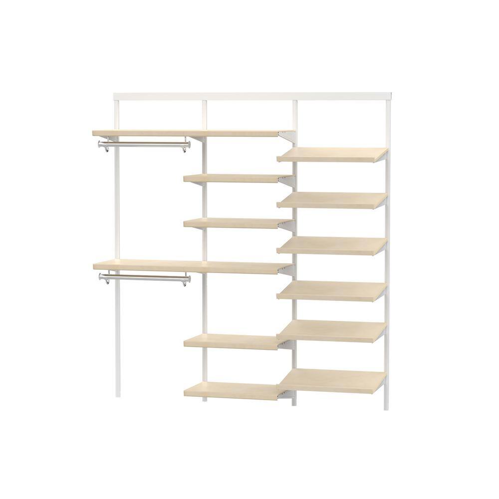 Everbilt Genevieve 6 ft. Birch Adjustable Closet Organizer Double ...