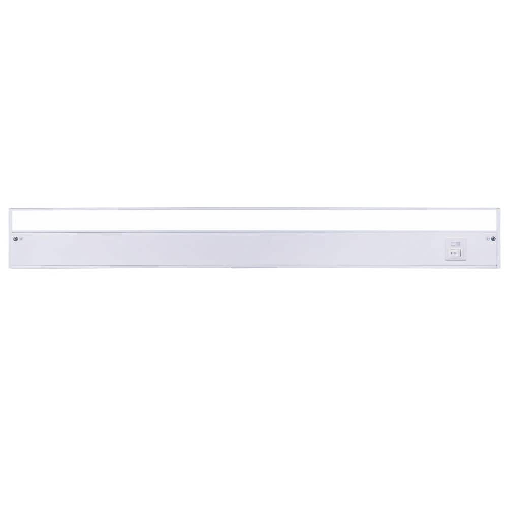 CRAFTMADE 30 in. Hardwired/Plug-in White Finish Dimmable Integrated LED ...
