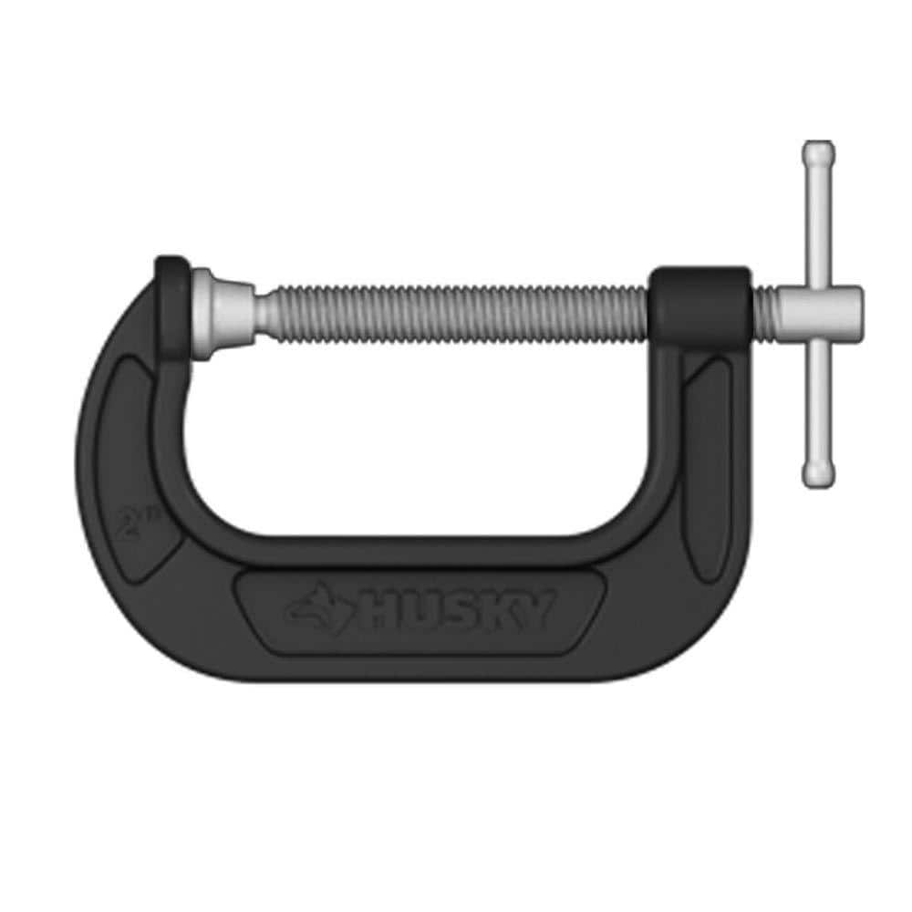 Husky 2 in. Drop Forged C-Clamp 97890 - The Home Depot