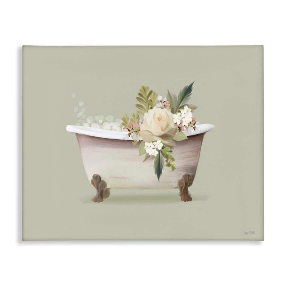 Stupell Industries Floral Rose Tub by House Fenway Unframed Nature ...