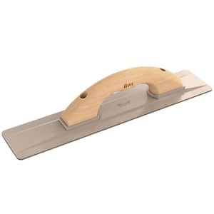 Bon Tool 16 in. x 3-1/2 in. Bevel-End Cast Magnesium Float with Wood ...