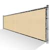 COLOURTREE 6 ft. x 50 ft. Beige Privacy Fence Screen Mesh Fabric Cover ...