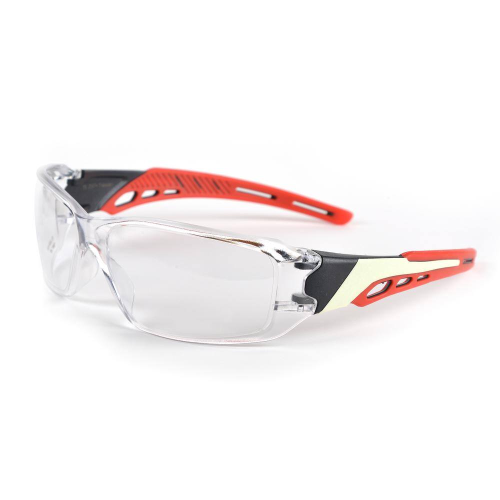 TRULINE React 111 Red Safety Glasses, TruGlow Technology - ANSI ...