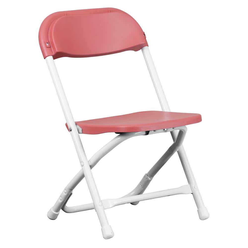 Flash Furniture Kids Burgundy Plastic Folding Chair YKIDBY - The Home Depot