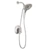 Delta Tetra 1-Handle Wall-Mount Shower Trim Kit in Lumicoat Stainless ...