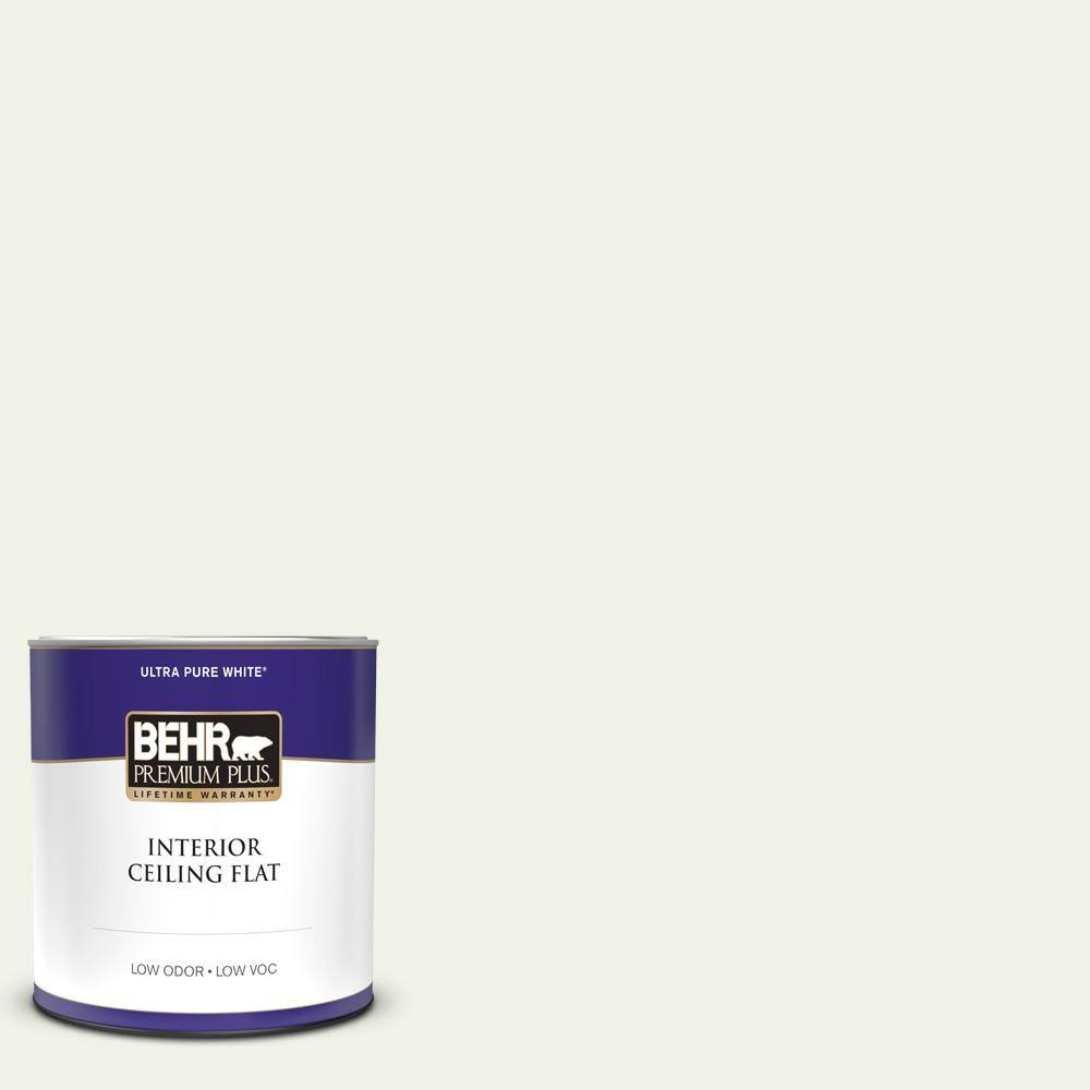 BEHR PREMIUM PLUS 1 qt. #PPU18-07 Falling Snow Ceiling Flat Interior ...