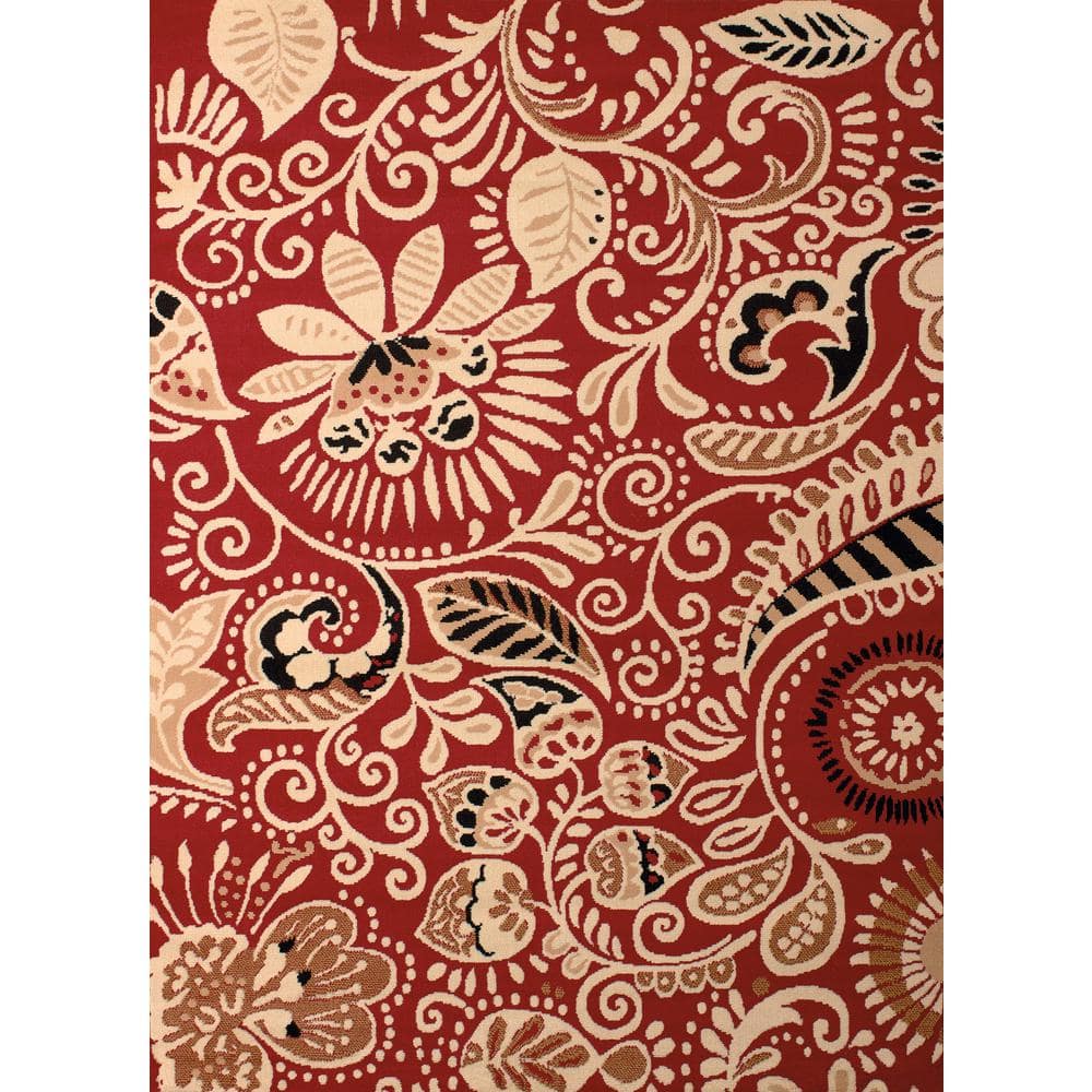 United Weavers Dallas Bandanna Red 2 ft. x 3 ft. Indoor Area Rug 851 ...