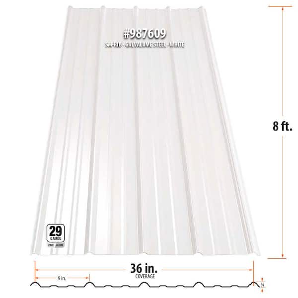 Gibraltar Building Products Sm Rib Galvalume Steel 29 Gauge Roof Siding Panel