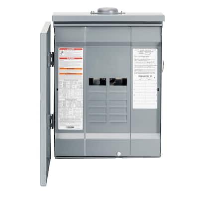 Square D Homeline 125 Amp 4-Space 8-Circuit Outdoor Main Lug Load ...