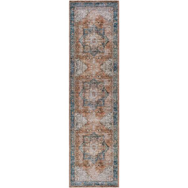 Livabliss Atlanta Brown Traditional 3 ft. x 10 ft. Runner Indoor Area ...