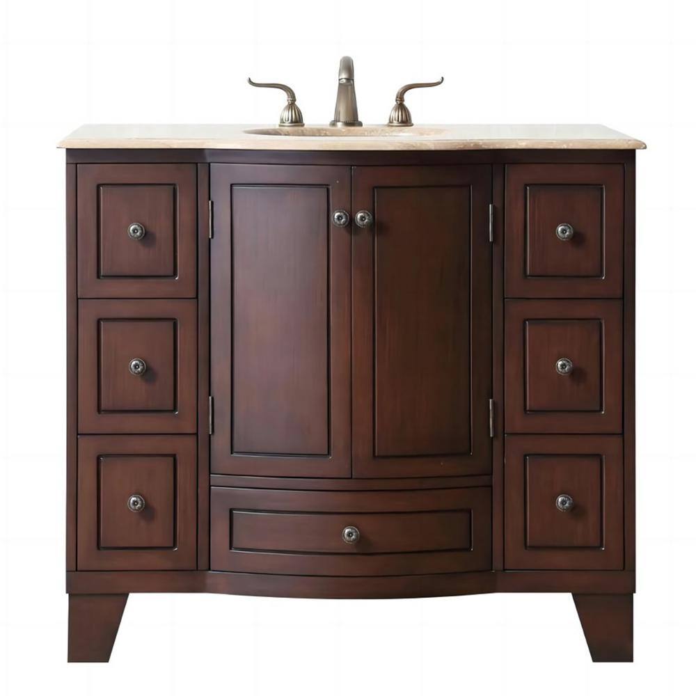 HBEZON 40 in. W x 22 in. D x 36 in. H Single Sink Freestanding Bath ...