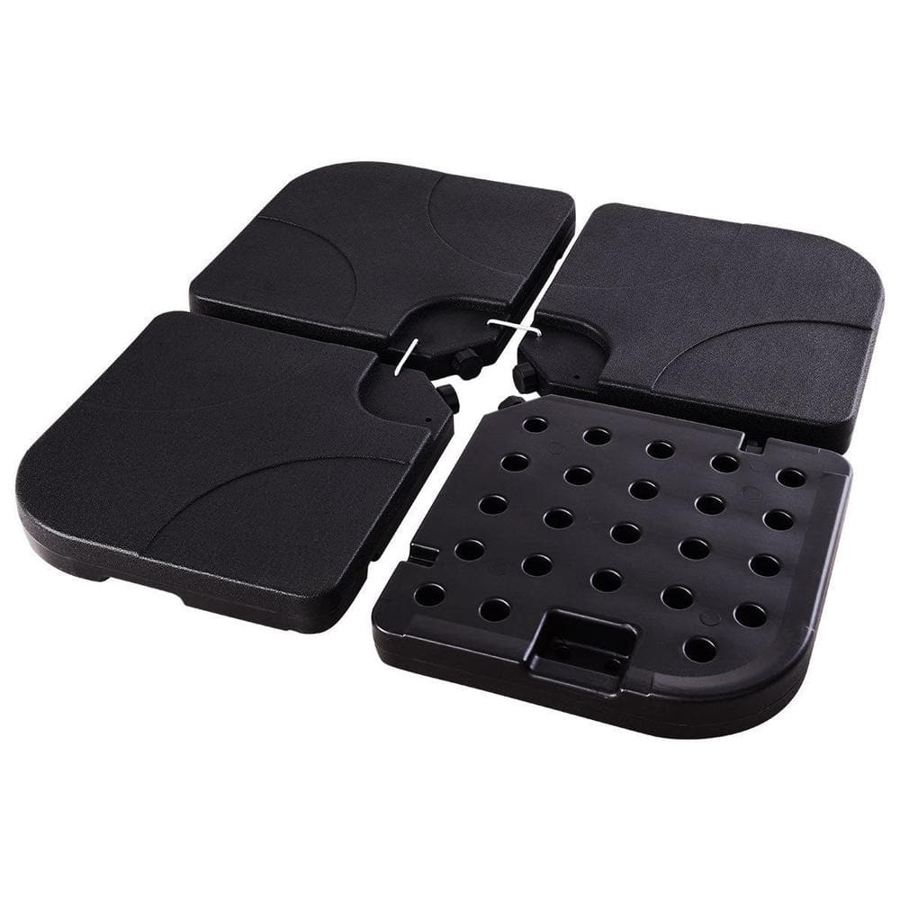 SUNRINX 4-Piece Plastic Cantilever Offset Patio Umbrella Base Plate Set ...
