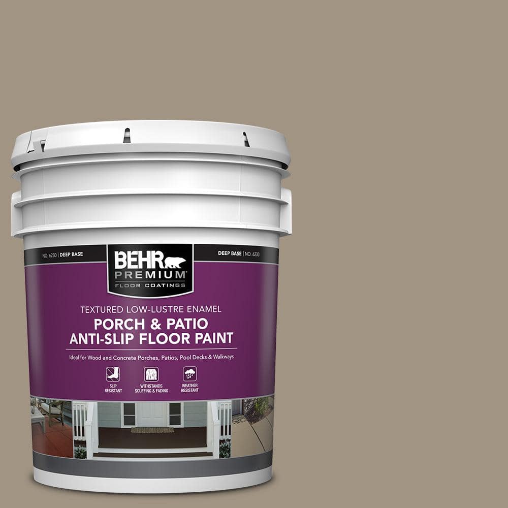 BEHR PREMIUM 5 gal. #PPU7-23 Rolling Pebble Textured Low-Lustre Enamel ...
