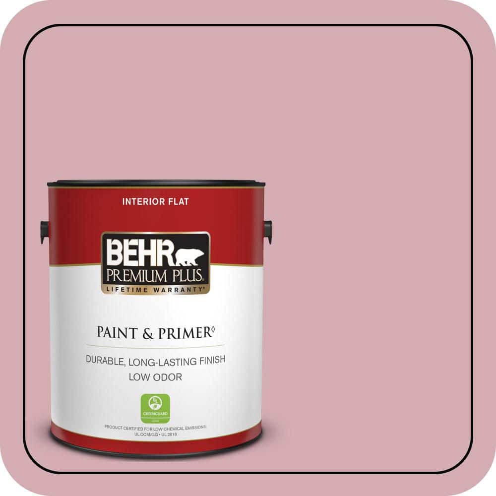 BEHR PREMIUM PLUS 1 gal. #S130-3 Ballet Rose Flat Low Odor Interior ...
