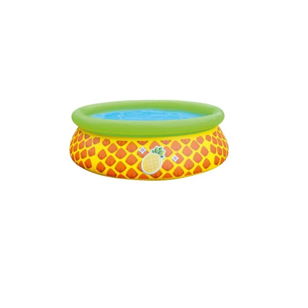Pool Central 5 ft. Inflatable Yellow and Green Pineapple Kiddie ...