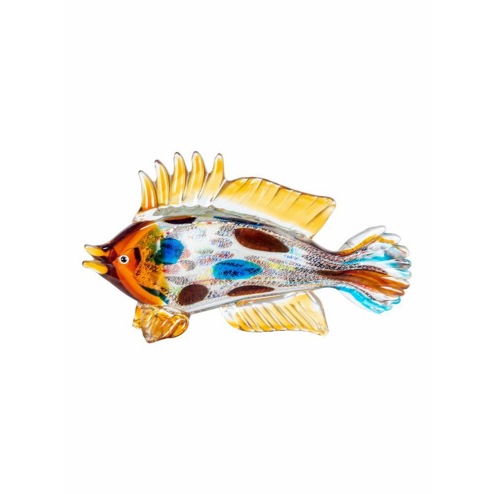 Dale Tiffany 6.75 in. Tall Copa Bay Fish Handcrafted Murano-Style Art ...
