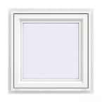 JELD-WEN 23.5 in. x 23.5 in. V-4500 Series White Vinyl Left-Handed ...