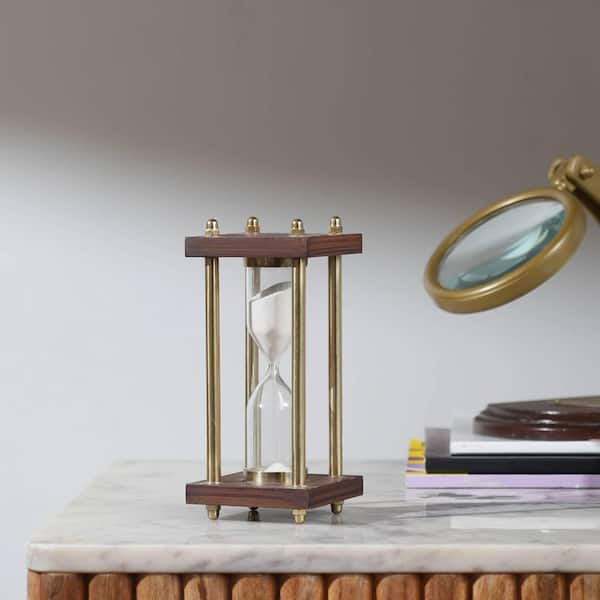 Luxury Quality Gold+Brown Hourglass Sand Glass Timer with Aluminium ...