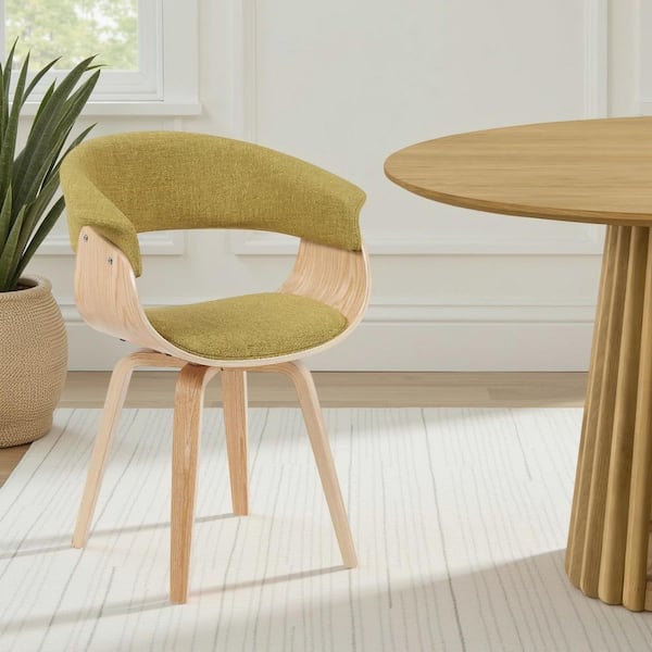 Armen Living Summer Green/Oak Upholstered Dining Chair LCSUCHPOGN - The ...