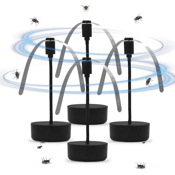 Adamax Black USB-C Rechargeable Portable Fly Fan with Holographic ...