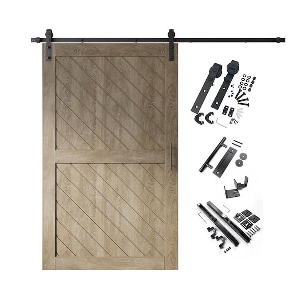 HOMACER XT2 50 in. x 80 in. C-Panel Classic Gray Slanted Stripe Design ...