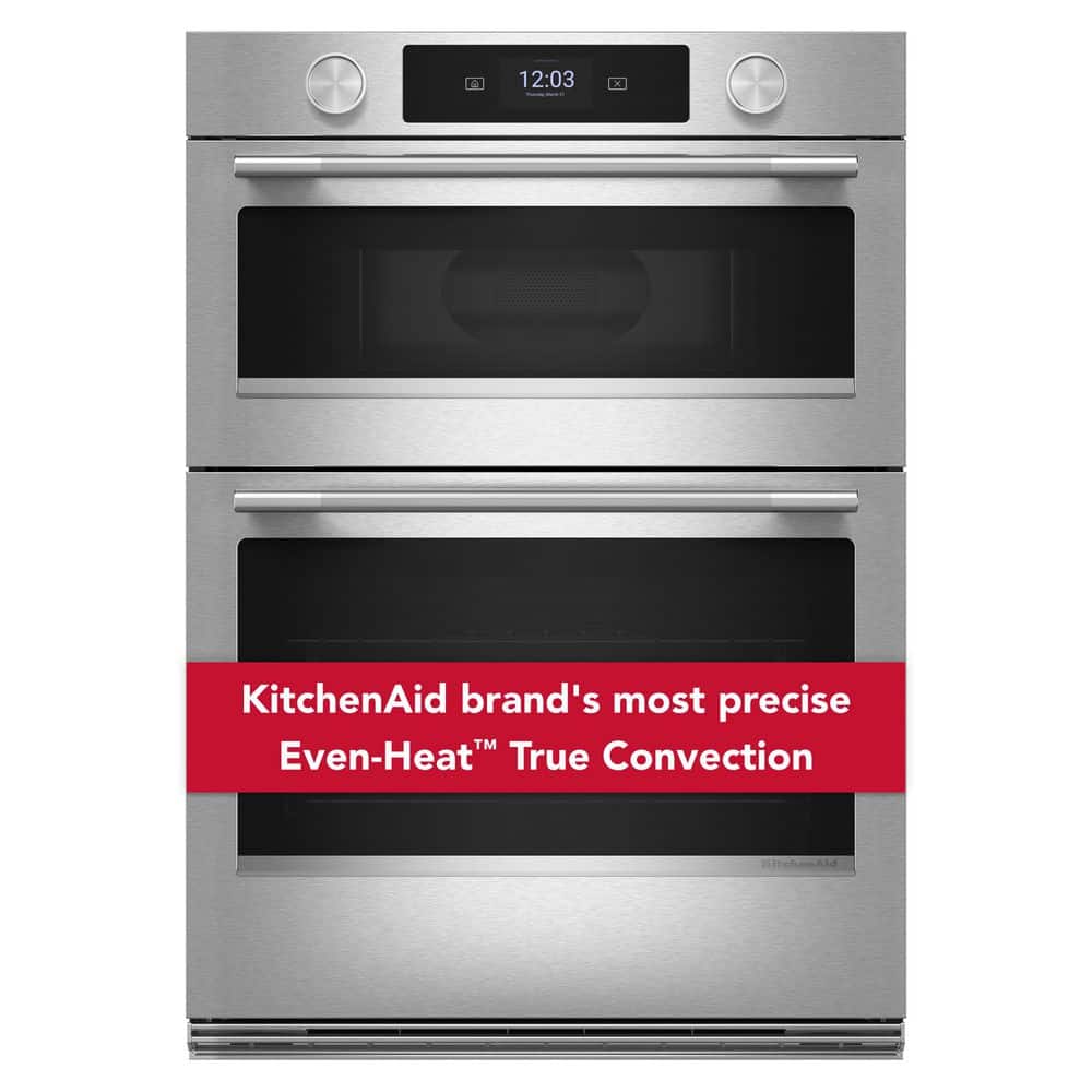 KitchenAid 5 cu. ft. Electric Wall Oven and Microwave Combo in ...