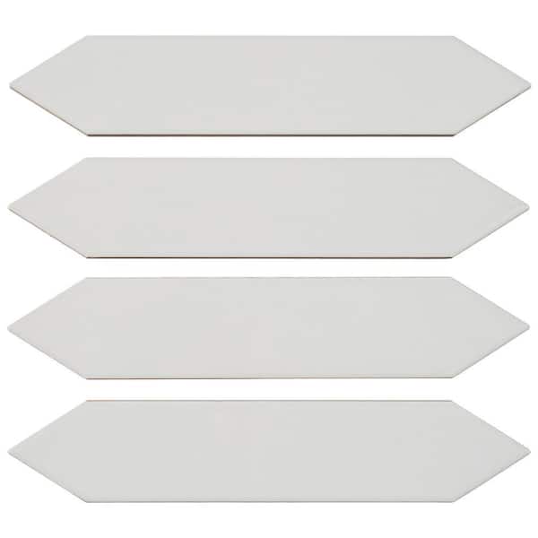 ANDOVA Concerto-Bowtie Capella 2 in. x 8 in. Glossy Ceramic Picket Wall ...