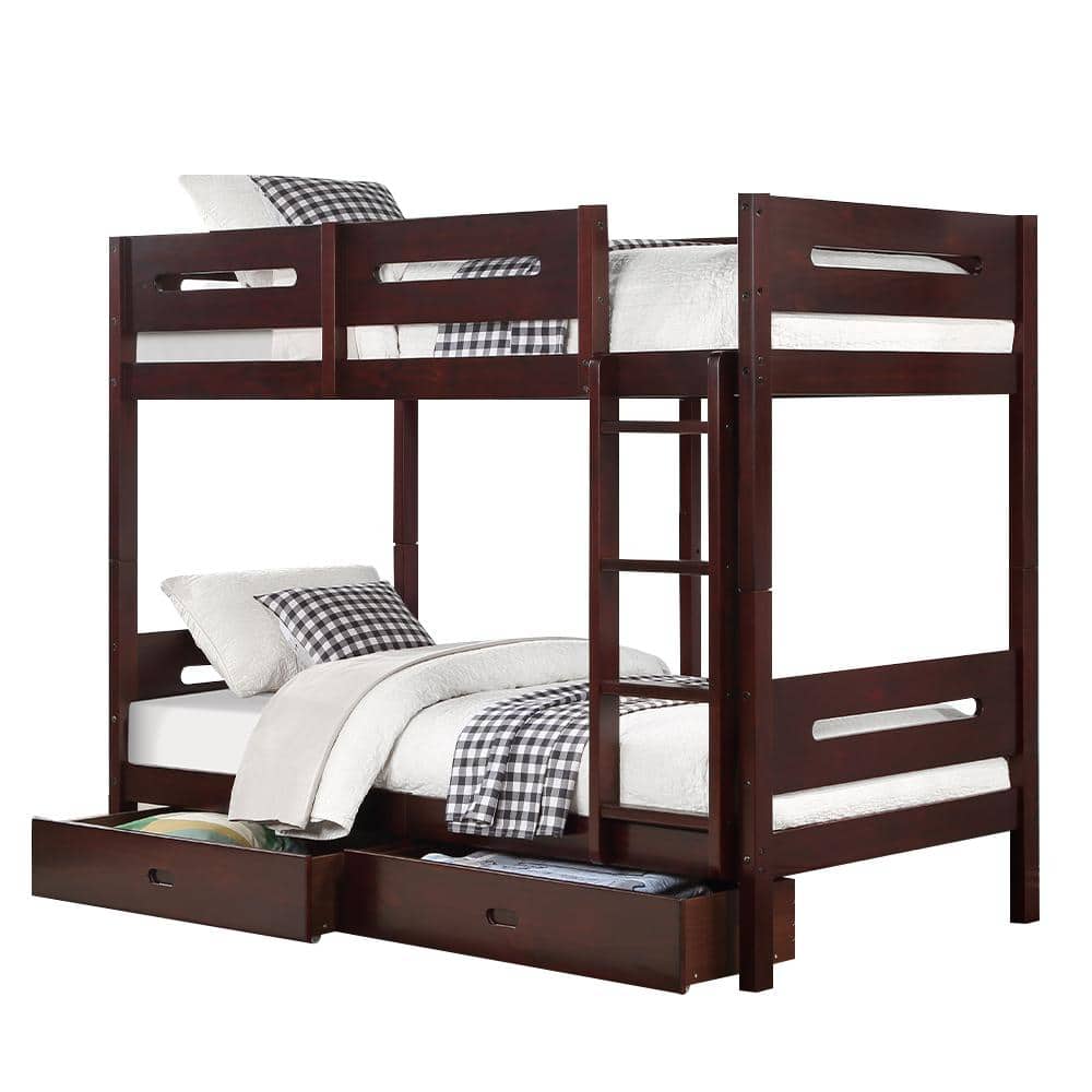 Acme Furniture Nissa Espresso Finish Twin Adjustable Bunk Bed BD01911 ...