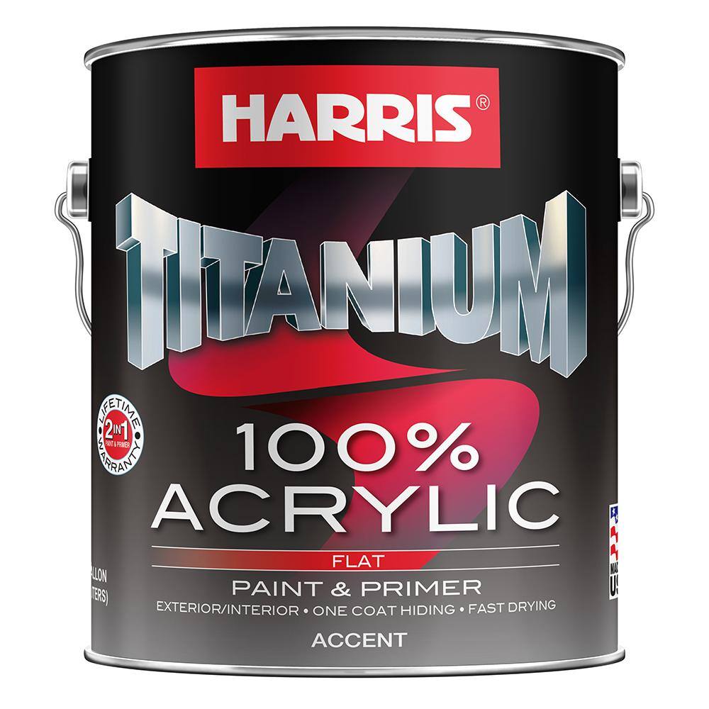 Harris Titanium 1 gal. Flat Accent Base Interior and Exterior Enamel ...