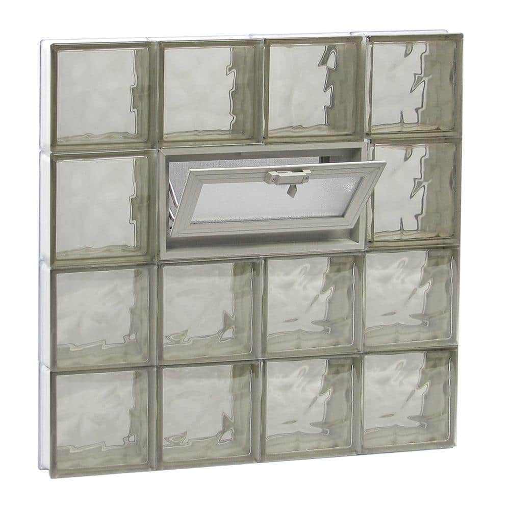 Clearly Secure 31 in. x 31 in. x 3.125 in. Frameless Wave Pattern ...