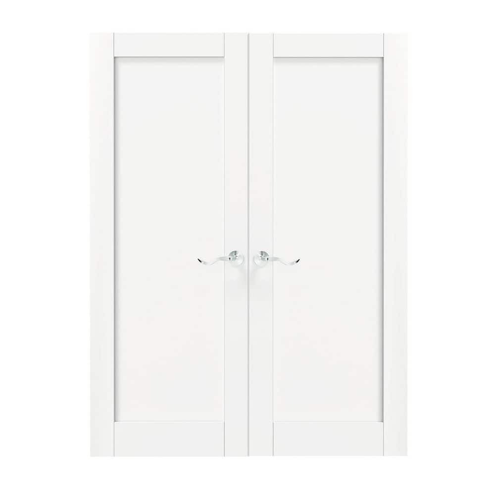 TENONER 60 in. x 80 in. MDF, Composite, Pre-assembled, Primed, White, 1 ...