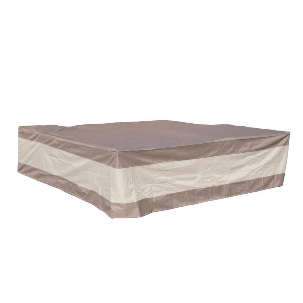 DIRECT WICKER Steamship Large 106 in. x 106 in. x 28 in. Square Garden ...