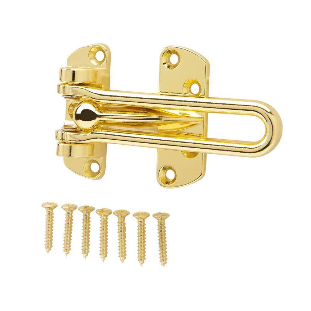 Everbilt Bright Brass Door Security Guard 16102 - The Home Depot