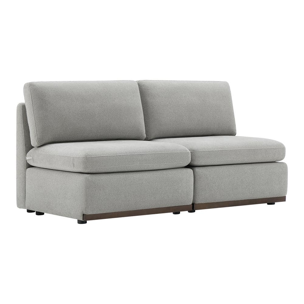 Spruce & Spring Galatea 68 in. Armless Fabric Rectangle Modern Modular ...