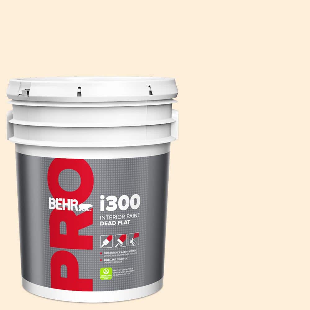 BEHR PRO 5 gal. #70 Linen White Dead Flat Interior Paint PR31005 - The ...