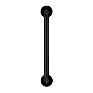 30 in. Black Contractor Series Antimicrobial Vinyl Coated Grab Bar ...