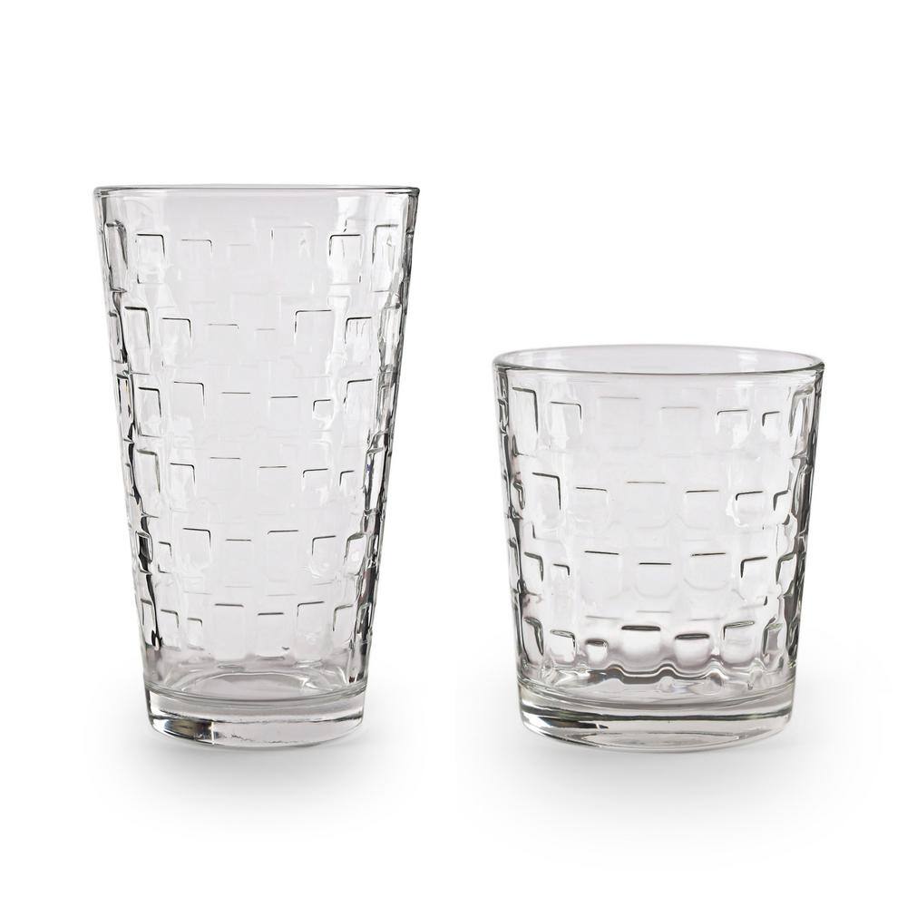 Circleware Drinkware Glassware Entertaining Set of 16,8 Hi-Ball 15.75 ...