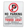 Everbilt 15 in. x 19 in. Plastic No Parking Sign 31334 - The Home Depot