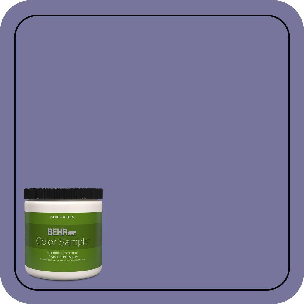 BEHR PREMIUM PLUS 8 oz. #M550-6 Kimono Violet Semi-Gloss Interior ...