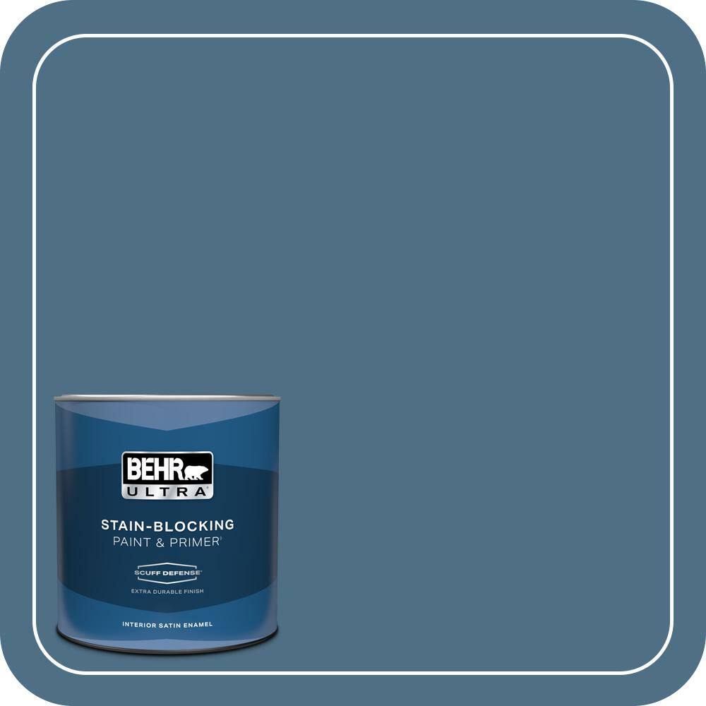 BEHR ULTRA 1 qt. #S500-6 Shipyard Extra Durable Satin Enamel Interior ...