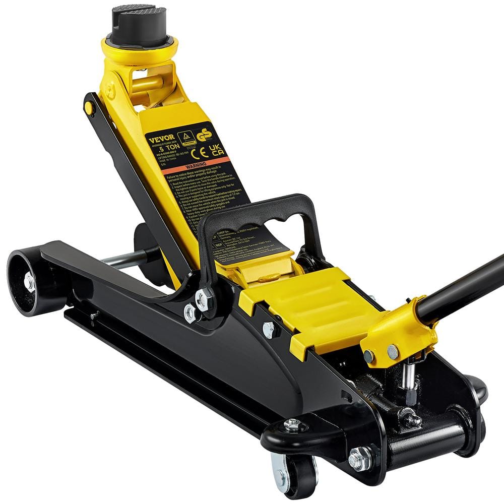 VEVOR Low Profile Floor Jack 2.5 Ton Heavy Steel Single Piston Hydraulic Pump Heavy strength Steel Construction DGWSQJDTDG25TNS38V0 0702 The Home Depot