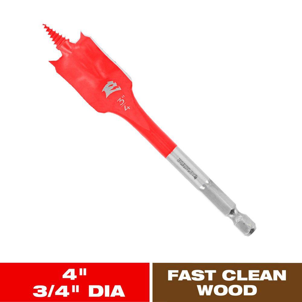 DIABLO 3/4 in. x 4 in. SPEEDemon Spade Bit DSP1040 - The Home Depot