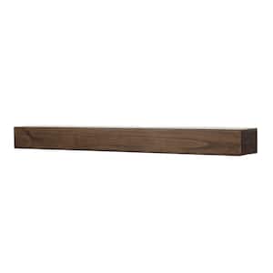 MANTELSDIRECT Dakota Sable Stain 48 in. Wood Fireplace Cap-Shelf Mantel ...