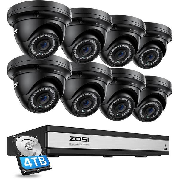 ZOSI 4K UHD 16-Channel POE NVR Security Camera System with 4TB HDD and ...