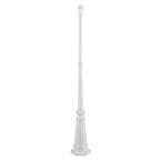VITA 6"L x 6"W x 74"H Portsmouth Vinyl Lamp Post, White, VA94430 VA94430