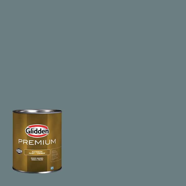 Glidden Premium 1 qt. PPG1034-6 Blue Blood Flat/Matte Exterior Paint ...