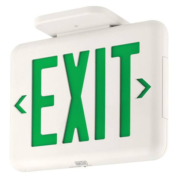 Dual-Lite EVE Series 2-Watt White/Green Integrated LED Exit Sign with ...